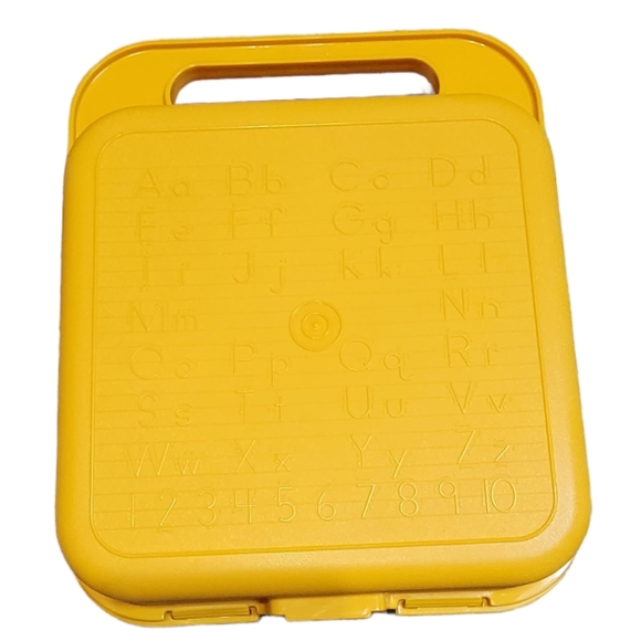 Tupperware | Kitchen | Vintage 98s Tupperware Gold Abc123 Stencils ...